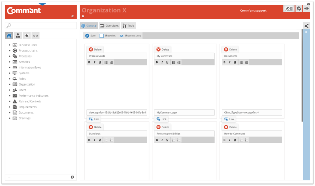 Set up the system: the first steps » help @ comm'ant