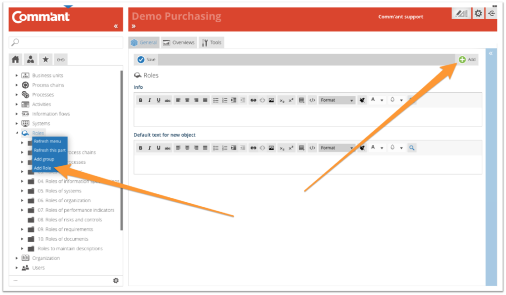Capture Roles » help @ comm'ant