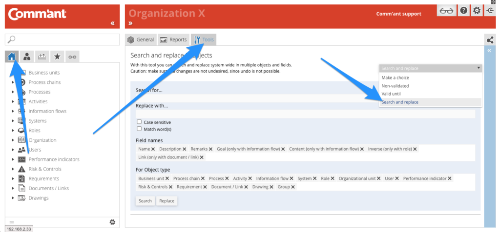 New tool: Search and replace » help @ comm'ant