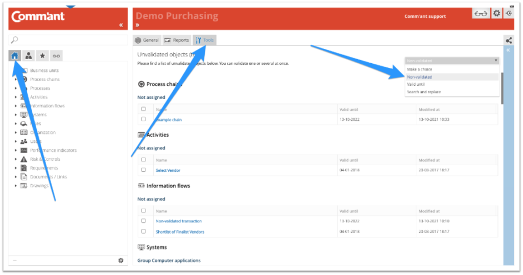 Not validated (tool) » help @ comm'ant