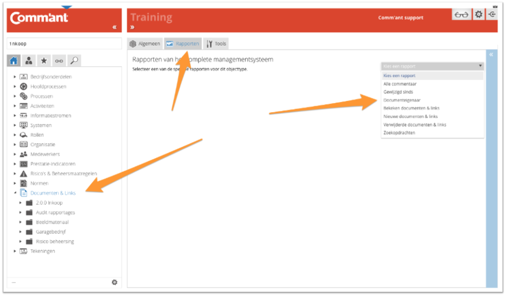 Documenteigenaar (rapport) » help @ comm'ant